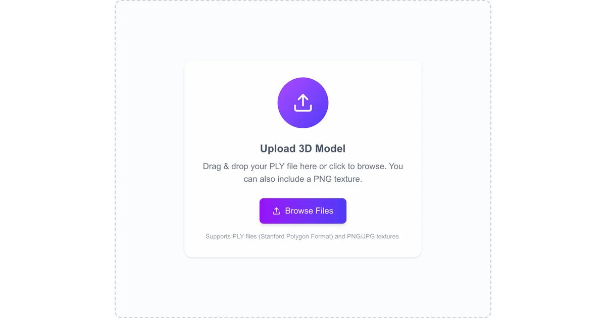 免费在线PLY 3D模型查看器 - 在浏览器中查看和检查PLY文件